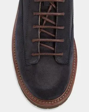 Brunello Cucinelli Apos;s Suede Lace-up Ankle Boots - Ctr28 Dark