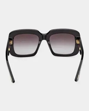 TOM FORD Icon 53mm Acetate Square Sunglasses
