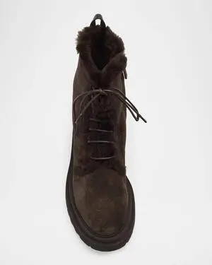 Brunello Cucinelli Monili-trim Suede Ankle Boots - Pepper