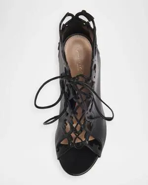 GIANVITO ROSSI 95mm Cutout Leather Booties