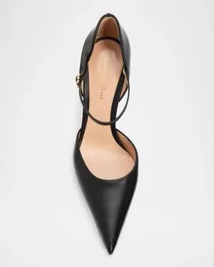 GIANVITO ROSSI 95mm Sofia Leather D & Apos;orsay Pumps - Nero