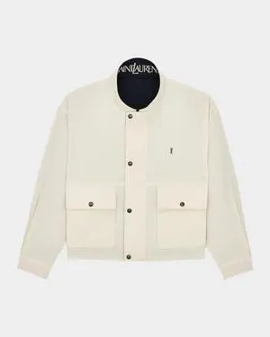Saint Laurent Cassandre Reversible Cotton Jacket