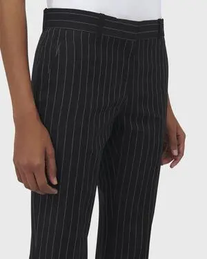 Alexander McQueen High-rise Pinstripe Flared Trousers