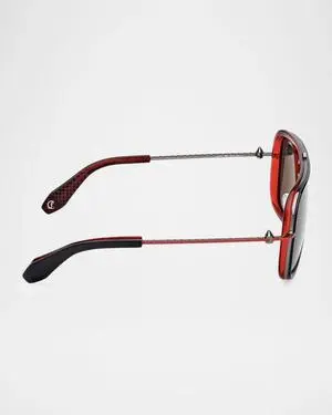 CHRISTIAN LOUBOUTIN Greggo Lb0013 62mm Navigator Sunglasses - Shiny Blac