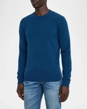 Neiman Marcus Apos;s Cashmere Crewneck Sweater - Denim