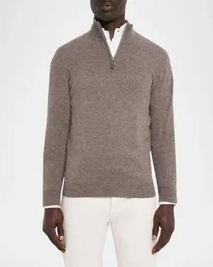 Neiman Marcus Apos;s Cashmere Quarter-zip Sweater - Quarry