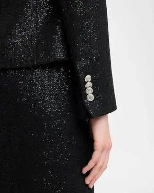 Kiton Paillette Double-breasted Blazer Jacket