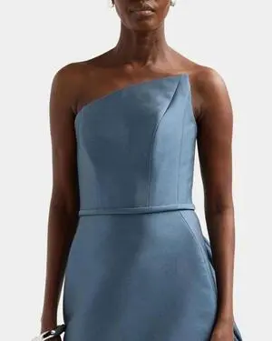 Amsale Strapless Column Gown
