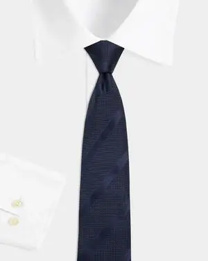 Canali Apos;s Striped Silk Tie - Navy