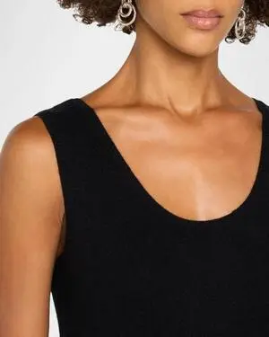 Neiman Marcus Cashmere Tank Top Black