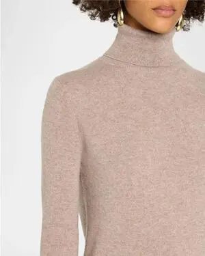 Neiman Marcus Cashmere Turtleneck Sweater Caf
