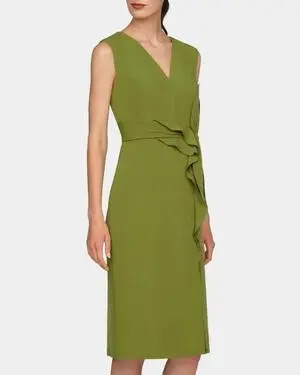 KAY UNGER Maya Ruffle Midi Dress