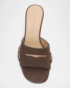 JW Anderson 75mm Suede Cylindrical-heel Sandals