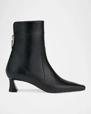 MALONE SOULIERS Riva 45mm Leather Kitten-heel Ankle Boots