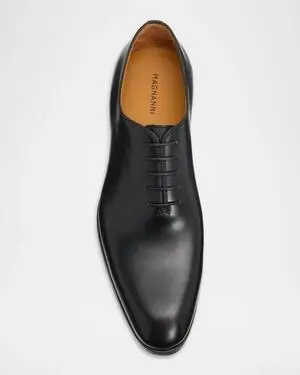 Magnanni Apos;s Leather Wholecut Oxfords - Black