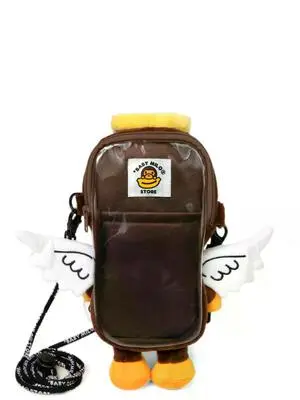 A BATHING APE Baby Milo Plush Crossbody Bag - Brown