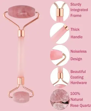 LOVERY 3 Pack Of Rose Quartz Facial Roller