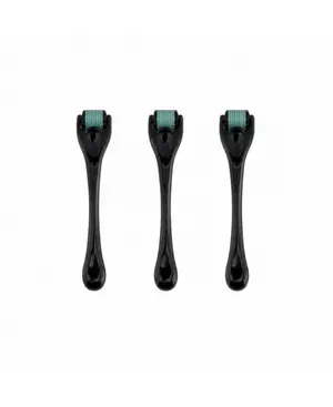 LOVERY 3 Pack Micro Needle Derma Roller For Face And Body - Black
