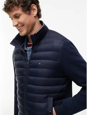 Tommy Hilfiger Mixed Media Zip Sweatshirt Puffer