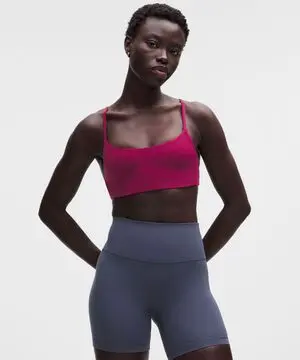 Lululemon Wunder Train Strappy Racer Bra Raspberry Rave