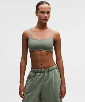 Lululemon Wunder Train Strappy Racer Bra Willow Leaf
