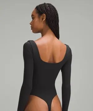 Lululemon Wundermost Ultra-soft Nulu Square-neck Long-sleeve Bodysuit