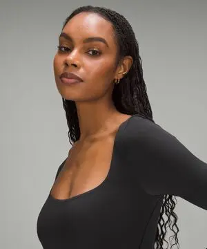 Lululemon Wundermost Ultra-soft Nulu Square-neck Long-sleeve Bodysuit