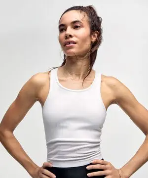 Lululemon Ebb To Street Cropped Racerback Tank Top - White