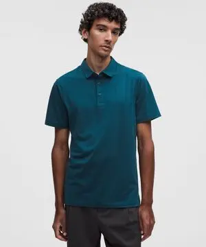 Lululemon Evolution Short-sleeve Polo Shirt Remixed Marine