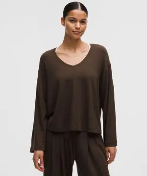 Lululemon Becalm V-neck Bell Sleeve Shirt