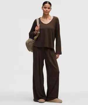 Lululemon Becalm V-neck Bell Sleeve Shirt