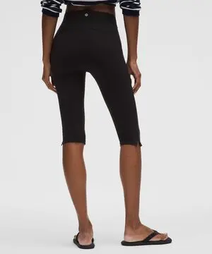 Lululemon Groove High-rise Notched-hem Crop 15 - Black