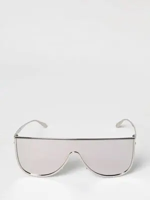 Alaïa Rounded Metal-frame Sunglasses With Coloured Lenses - Silver