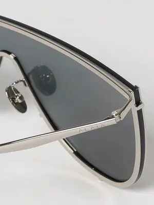 Alaïa Rounded Metal-frame Sunglasses With Coloured Lenses - Silver