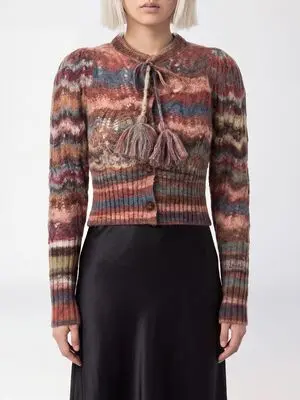 VIVIENNE WESTWOOD Cropped Mohair-blend Cardigan With Zig-zag Pattern - Multicolor