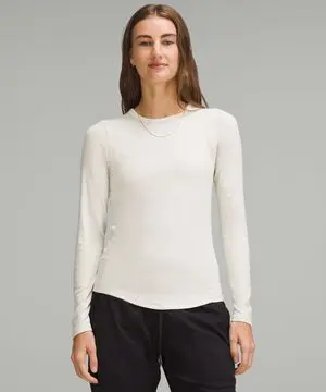 Lululemon Hold Tight Long-sleeve Shirt Bone
