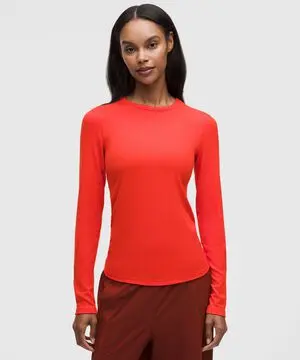 Lululemon Hold Tight Long-sleeve Shirt Cherry Ember