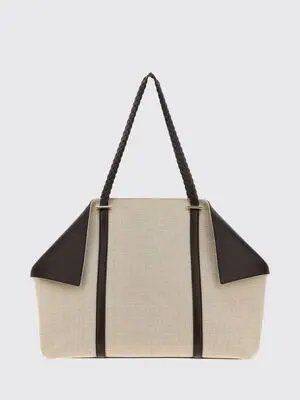 FERRAGAMO Scarf Gancini Logo Canvas And Leather Tote Bag
