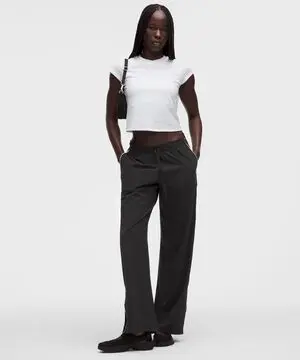 Lululemon Court Rival Wide-leg Track Pant Regular - Black/white