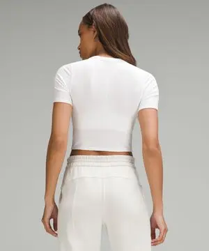 Lululemon Hold Tight Straight-hem Cropped T-shirt - White