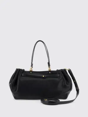 Balenciaga Medium Fan Tote Bag In Leather With Double Handle - Black