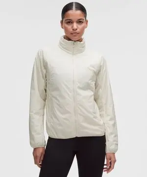 Lululemon Insulated Back-vent Running Jacket - Light Ivory