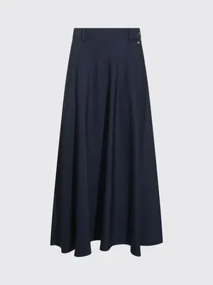 Herno High-waisted Flared Crêpe Midi Skirt With Belt Loops