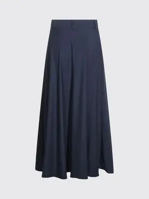 Herno High-waisted Flared Crêpe Midi Skirt With Belt Loops