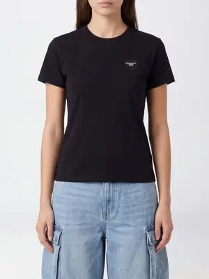 Carhartt Work In Progress Slim Fit Crewneck Cotton T-shirt With Contrast Logo - Black