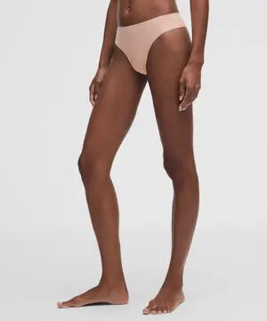 Lululemon Invisiwear Mid-rise Thong Underwear - Misty Shell