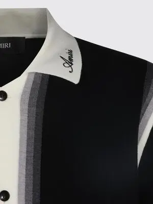 Amiri Short-sleeved Knit Wool Shirt With Abstract Pattern