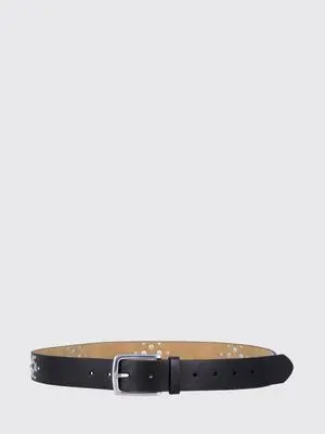 Obey Leather Belt With Applied Studs And Stars