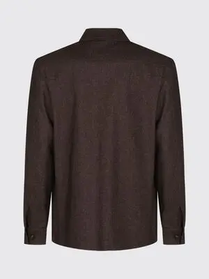 Eleventy Wool, Cotton And Cashmere Blend Shirt Jacket With Flap Pockets