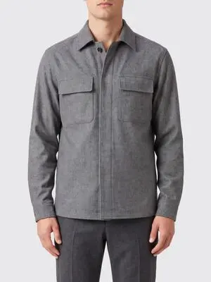 Eleventy Wool, Cotton And Cashmere Blend Shirt Jacket With Flap Pockets - Grey